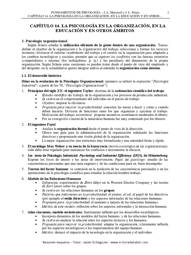 Esquemas Tema 14 | PDF | Sicología | Aprendizaje
