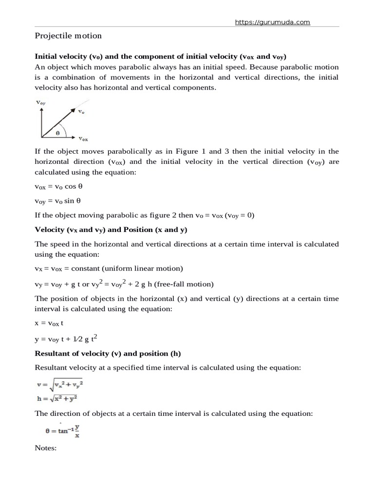Projectile Motion | PDF | Physical Quantities | Classical Mechanics