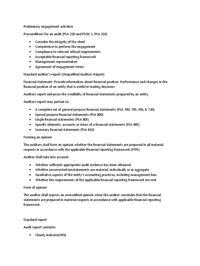 Preliminary Engagement Activities | PDF | Audit | Auditor's Report