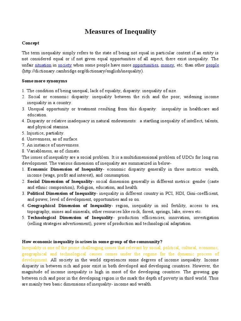 Inequality Analysis | PDF | Discrimination & Race Relations | Poverty ...