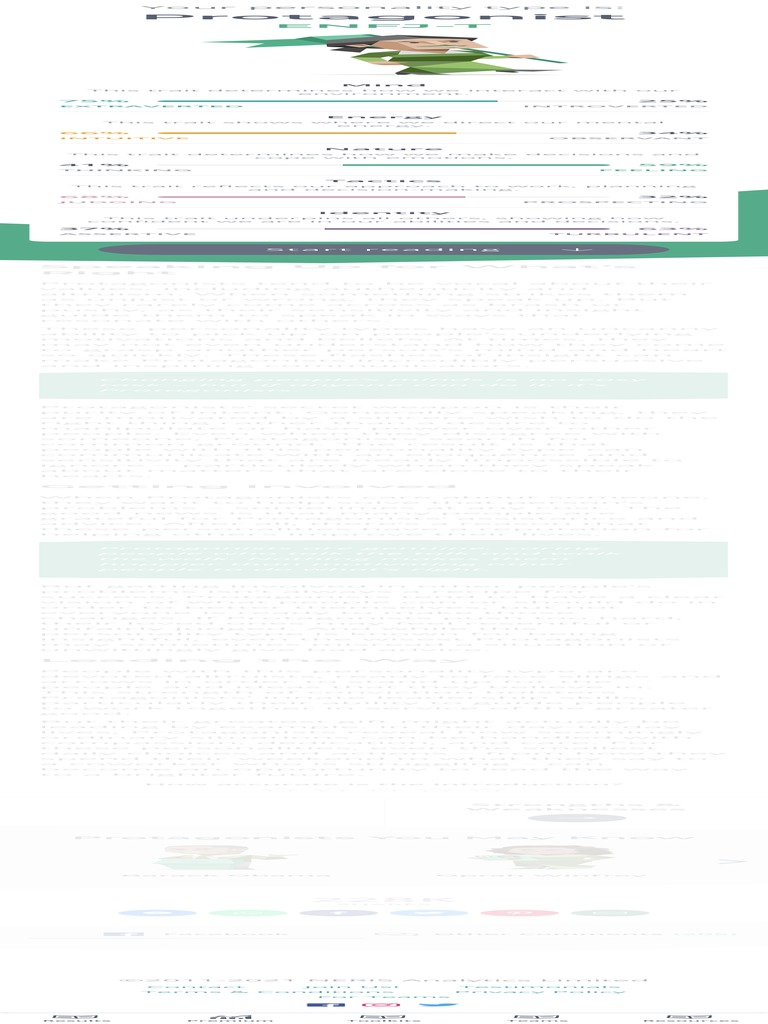 Introduction Protagonist (ENFJ) Personality 16personalities | PDF ...