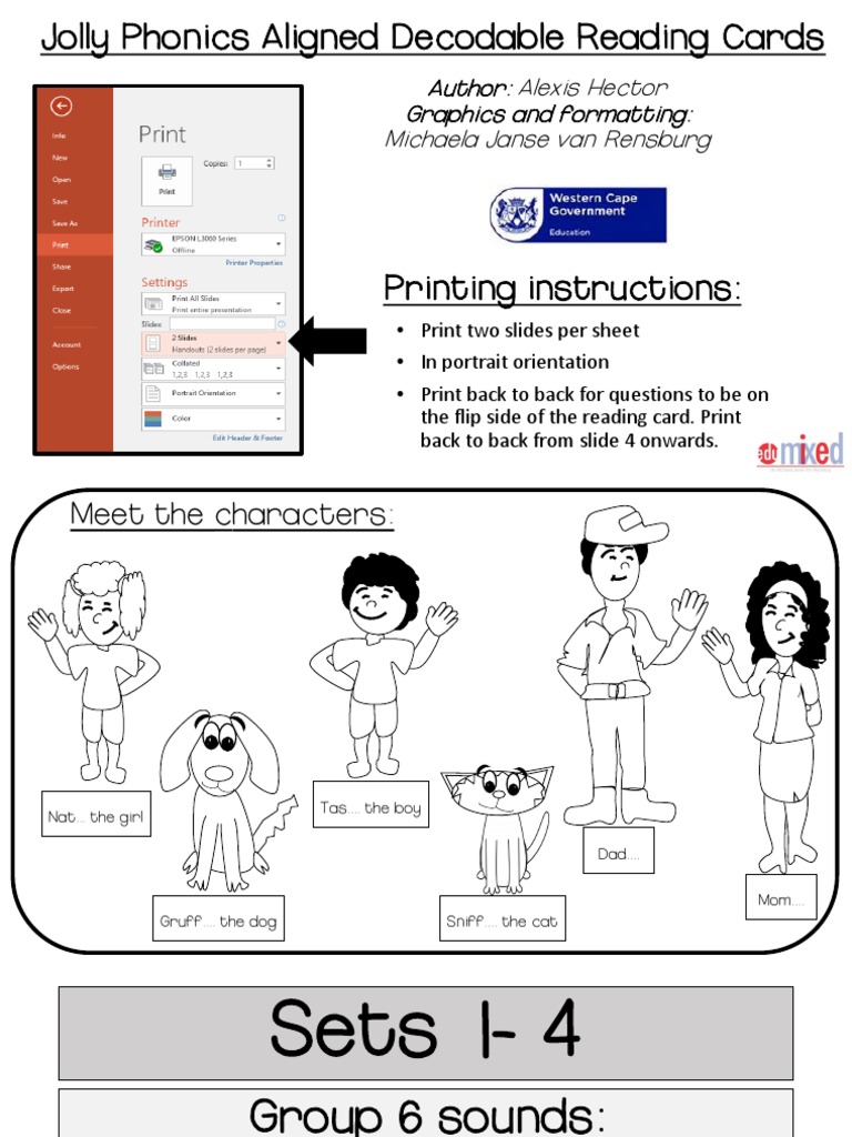 Group 6 J Phonics Decodable Reading Cards - Group 6 Sounds - Sets 1 To ...