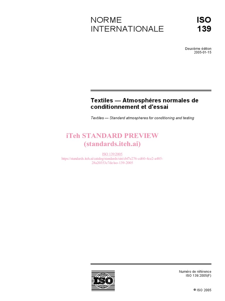 Iso 139 2005 | PDF
