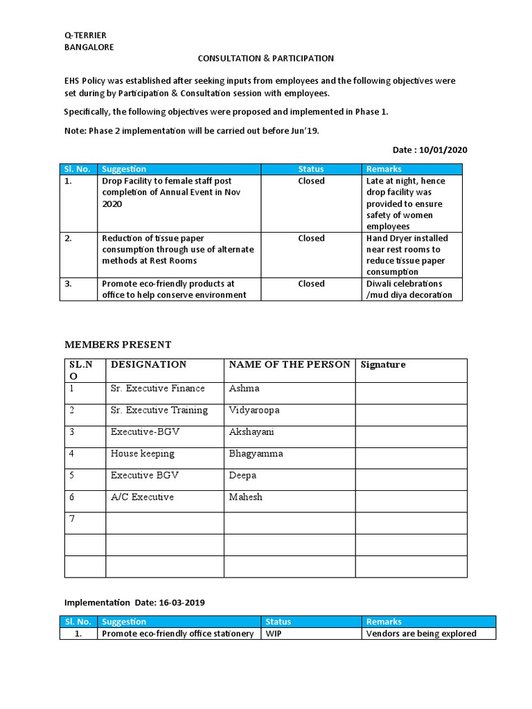 Consultation - Participation - V1.1 | PDF