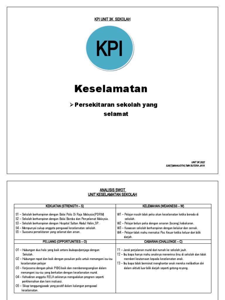 Unit 3K Sekolah 2019 (Keselamatan) | PDF