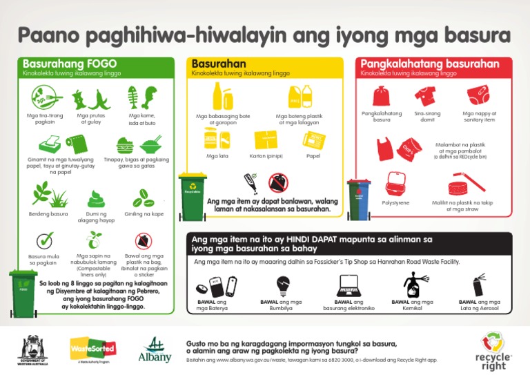 How To Sort Your Waste Filipino | PDF
