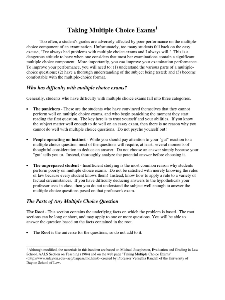 Mastering Multi Choice Ques Pdf Multiple Choice Question