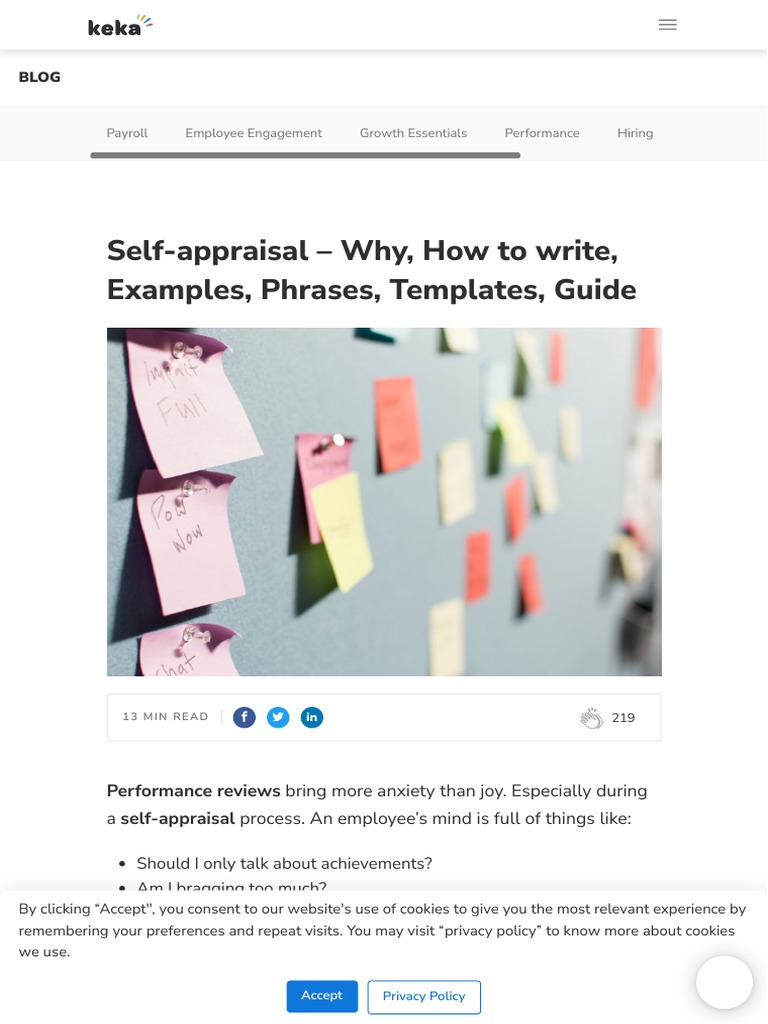 Self-Appraisal - Why, How To Write, Examples, Phrases, Templates, Guide ...