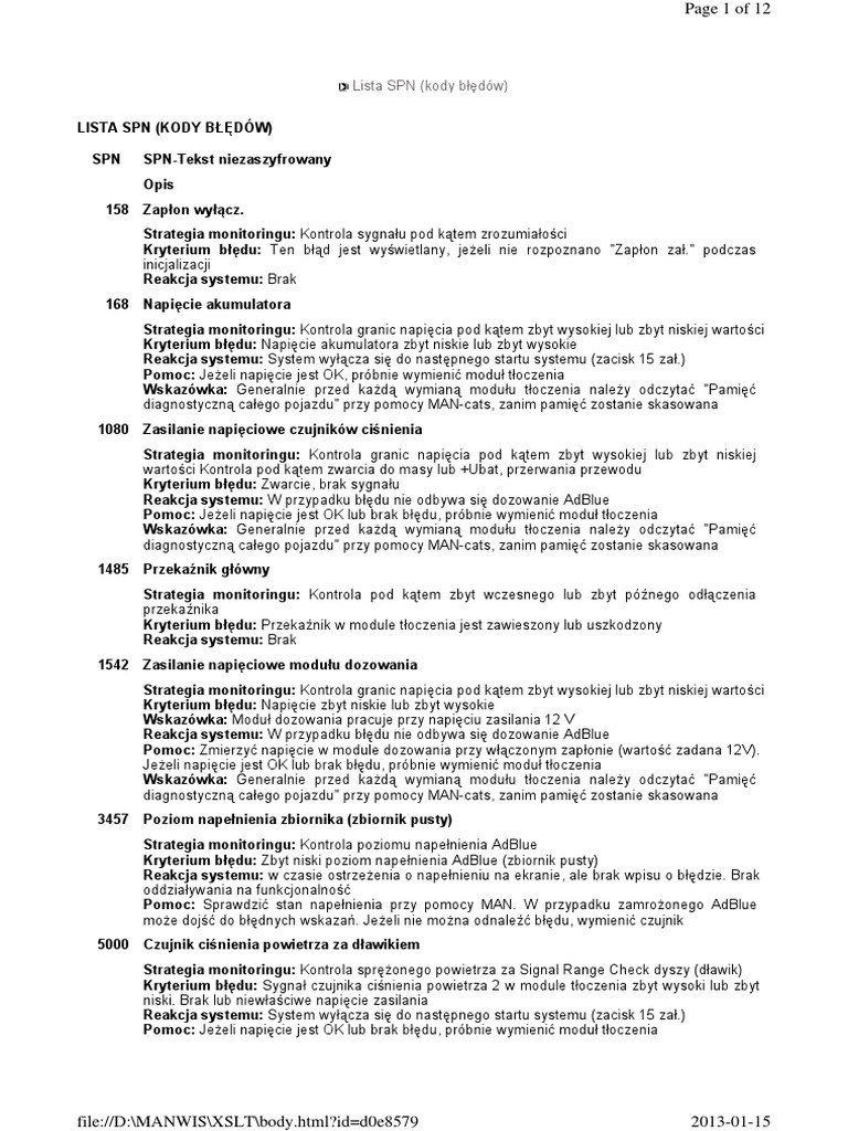 Kody Błędów GDK PDF | PDF