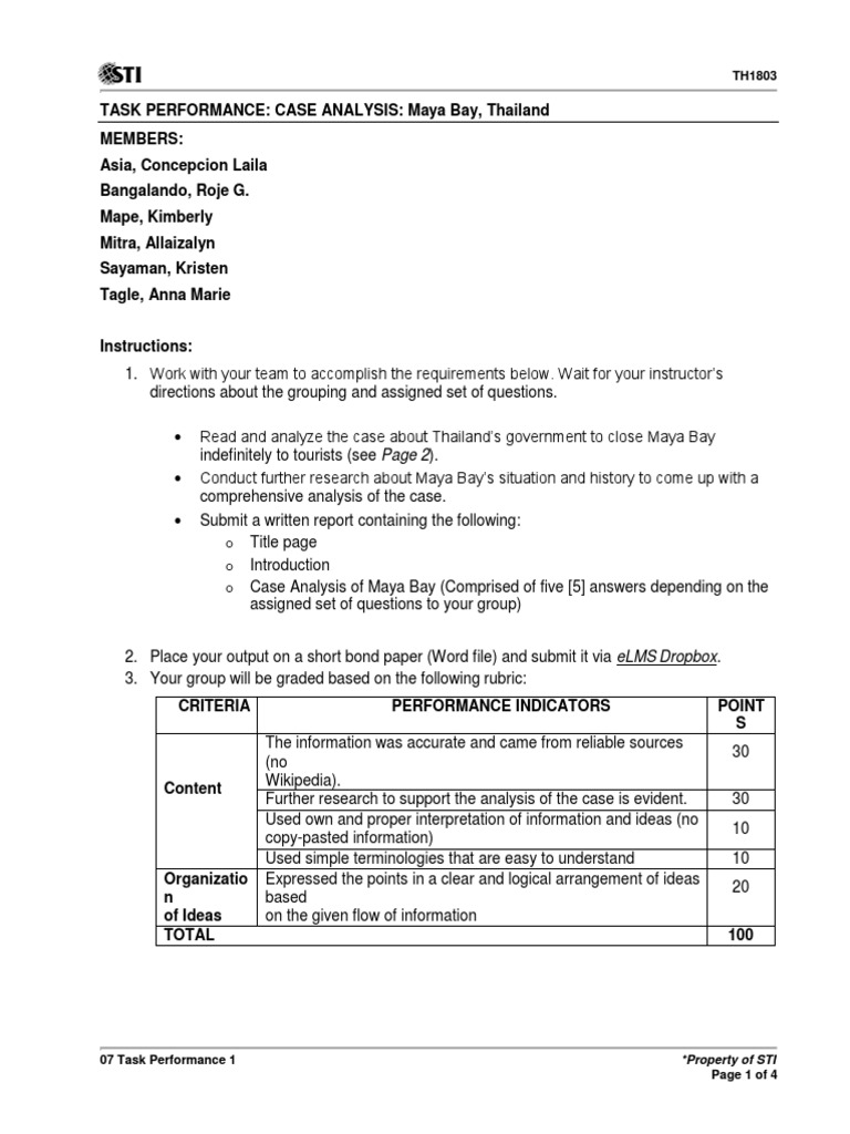 07 - Task - Performance - 1 - ARG-GROUP 1 | PDF