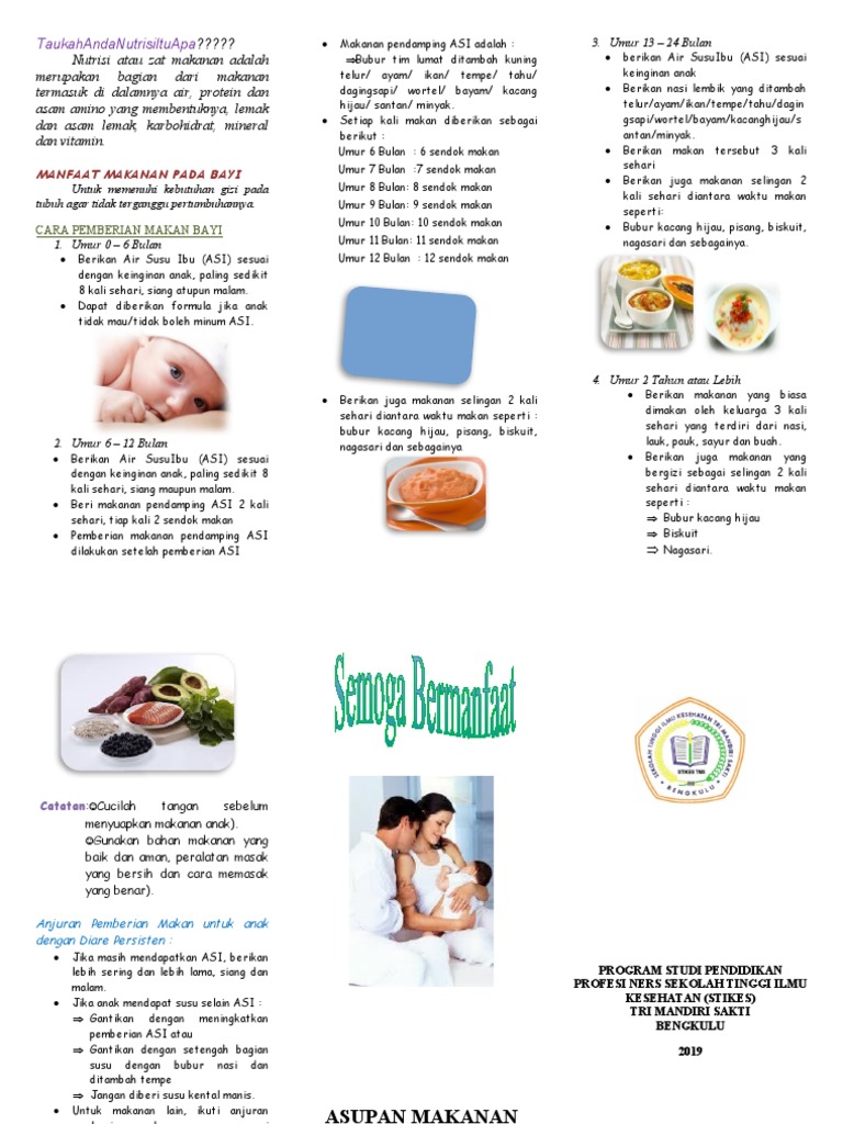 Leaflet Nutrisi Pada Anak | PDF