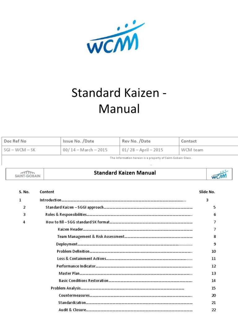 STD, Kaizen - Manual | PDF