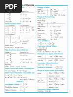 Engineering Mechanics Formulas | PDF | Friction | Acceleration