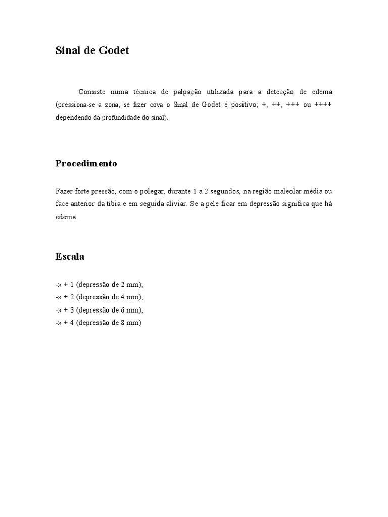 Sinal de Godet | PDF