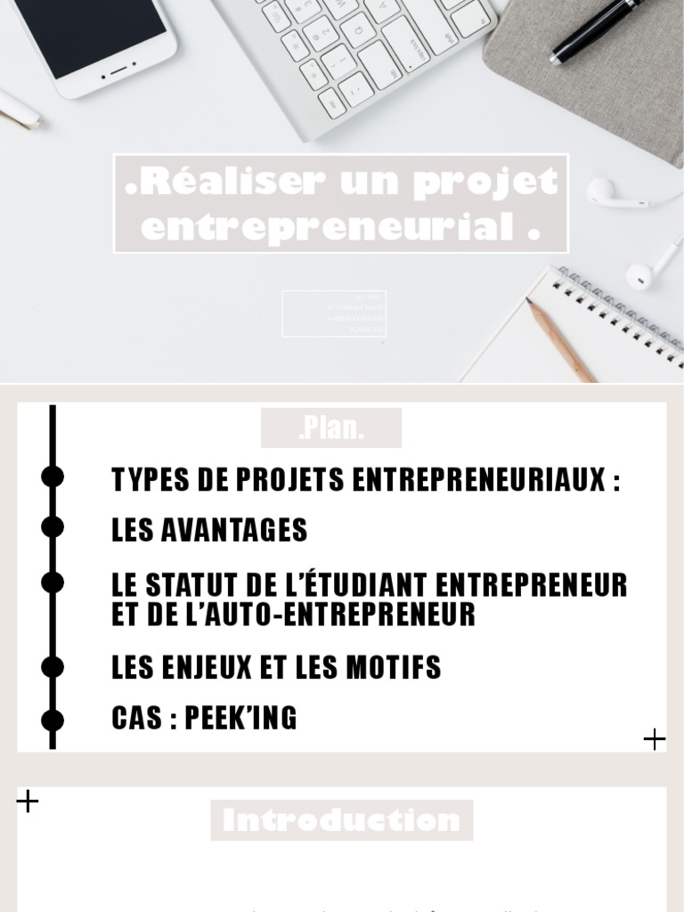 Projet entrepreneurial étudiant : Guide complet | PDF | Franchise ...