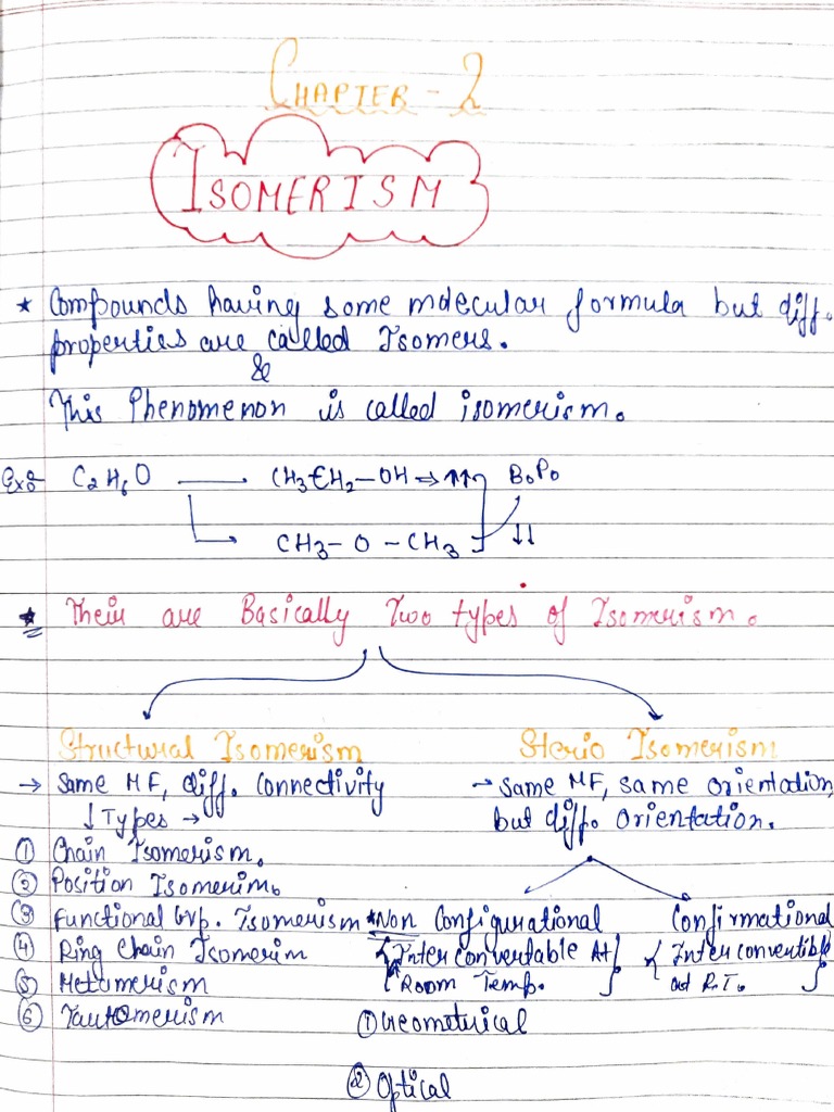 Isomerism Notes - Om Kumar Tilante | PDF