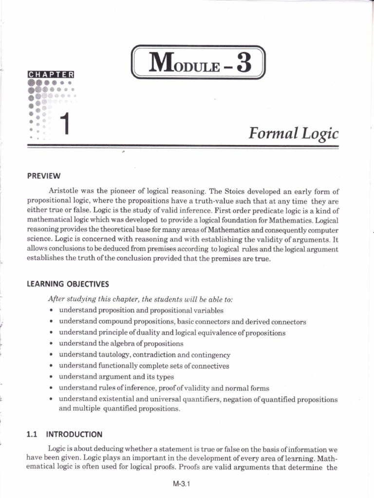 Engineering Mathematics - III Module 3-1 | PDF | Logic | Argument