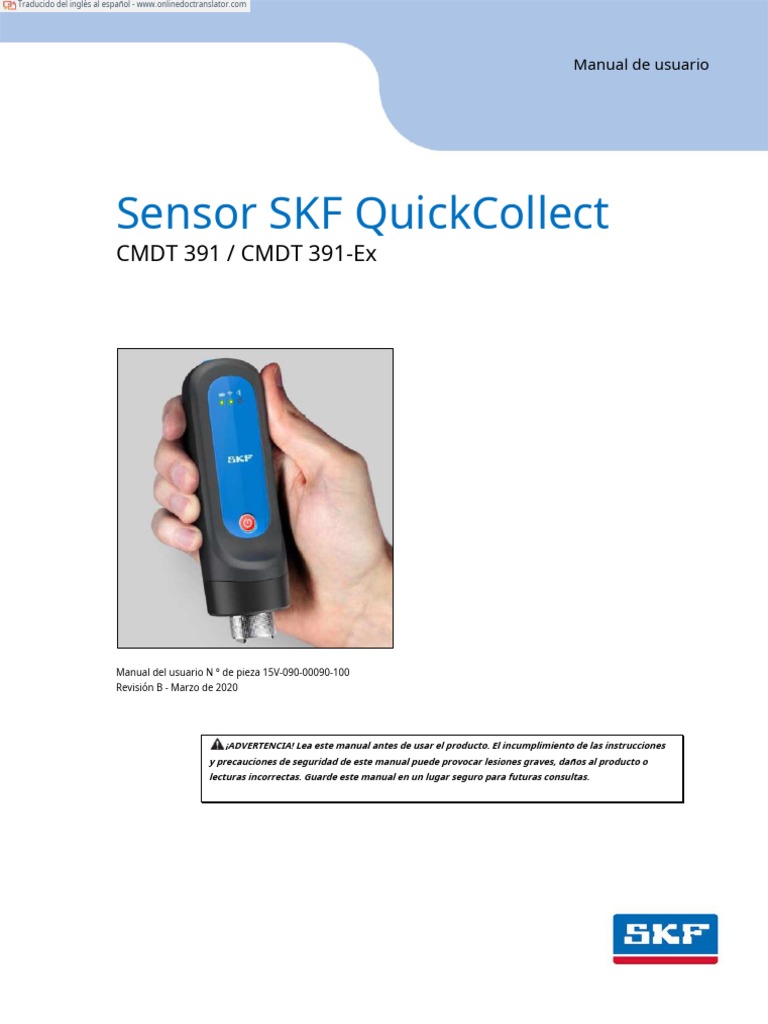 CMDT 391 CMDT 391-Ex QuickCollect Sensor UM ES | PDF | Sensor | Chat en ...