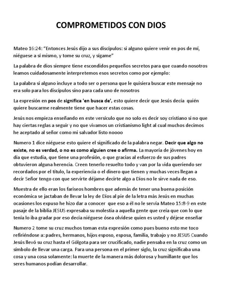 Comprometidos Con Dios | PDF | Jesús | Crucifixión