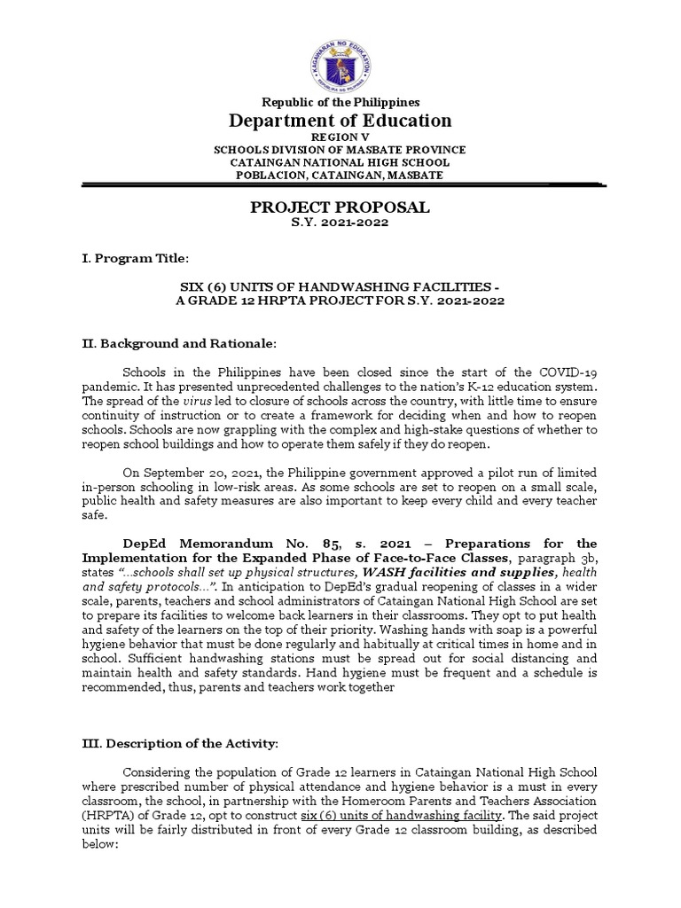 Hrpta Project Proposal 2021 2022 | PDF