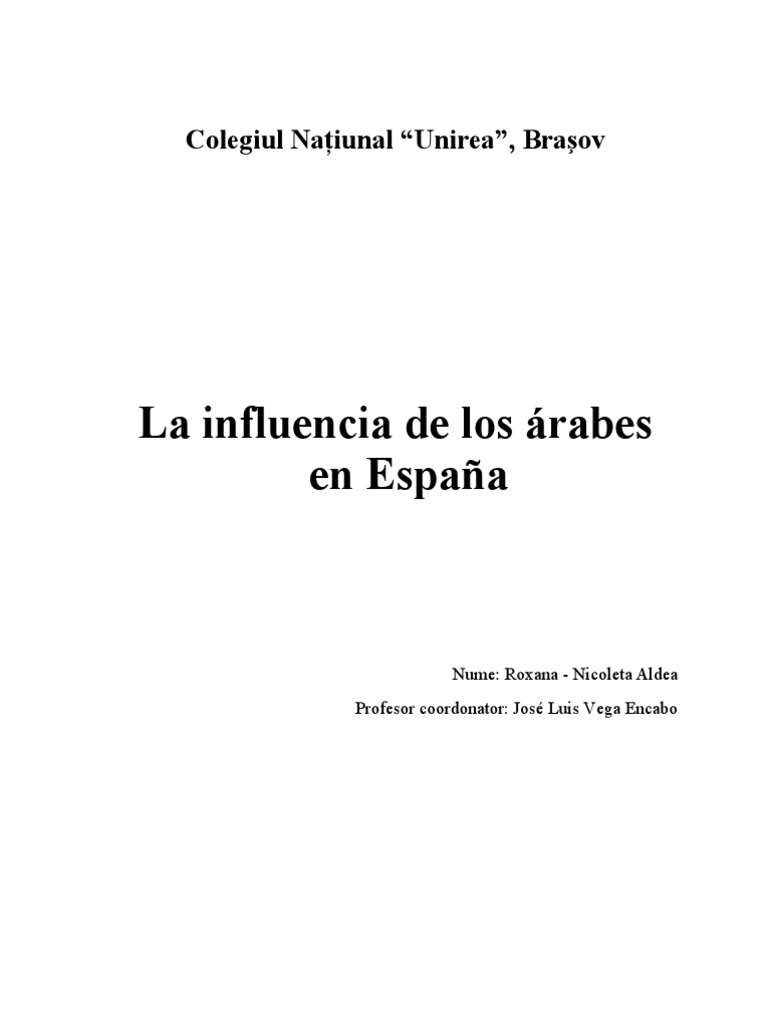La Influencia de Los Árabes en España | PDF | Al Andalus | Religión y ...