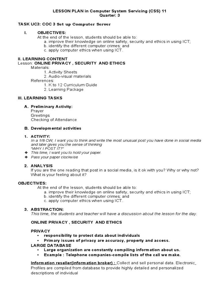 Activity:: This Time, The Students and Teacher Will Have A Discussion ...