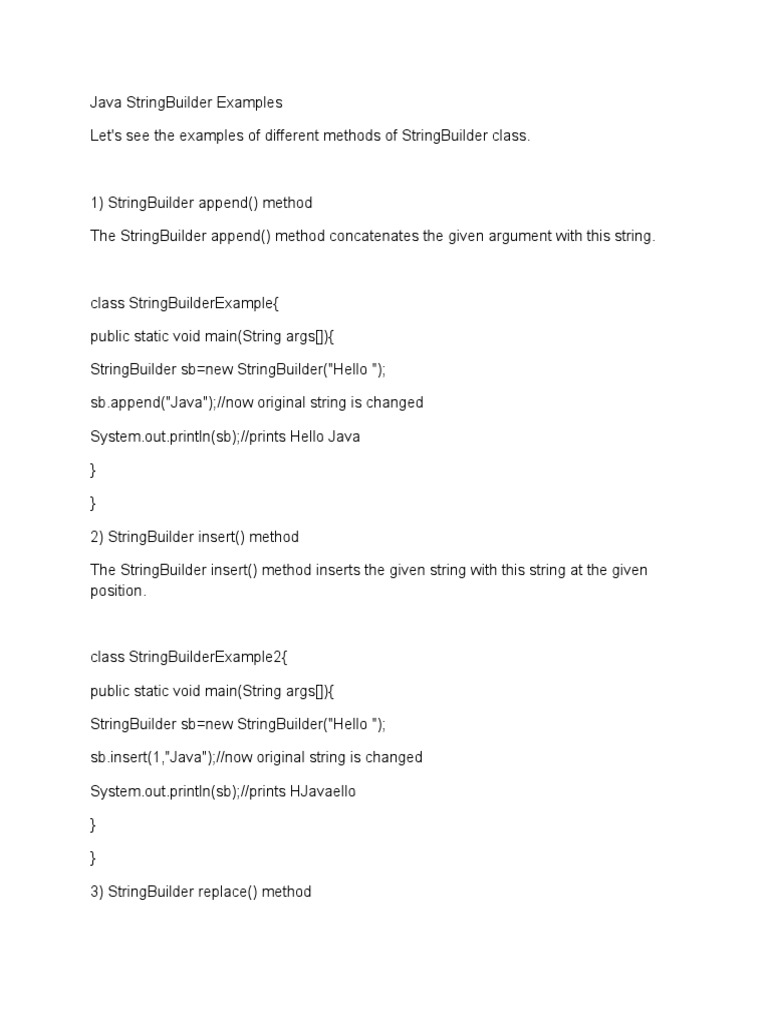 Module6-String Builder Class | PDF | String (Computer Science) | Java (Programming Language)