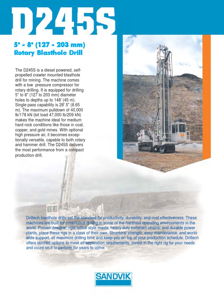 D245S Brochure 2006 | PDF | Drill | Drilling