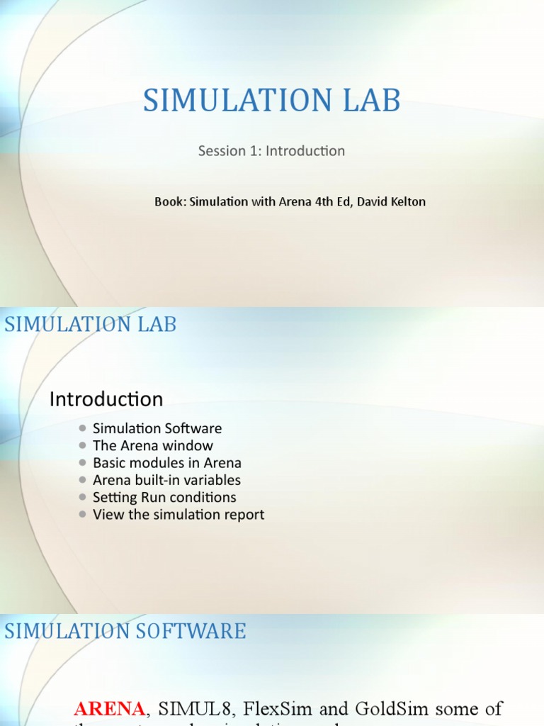 Simulation Lab: Session 1: Introduction | PDF | Probability Distribution | Simulation