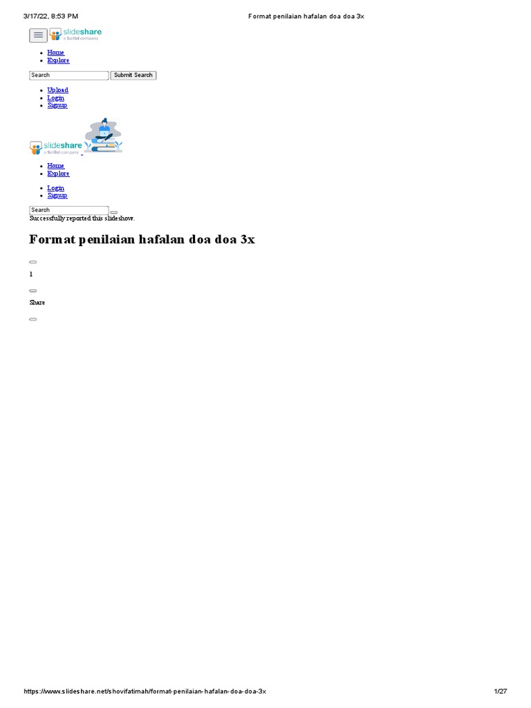 Format Penilaian Hafalan Doa Doa 3x | PDF | Mass Media | Digital Audio