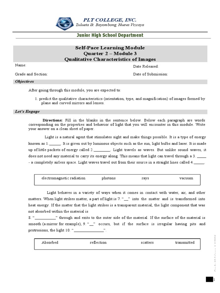 Grade 10 Quarter 2 Module 3 - Qualitative Characteristics | PDF ...