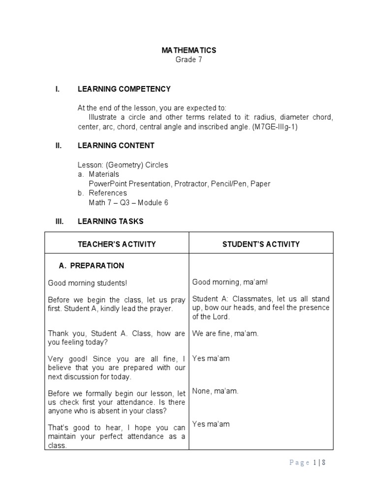 Circle DLP | PDF | Tangent | Circle