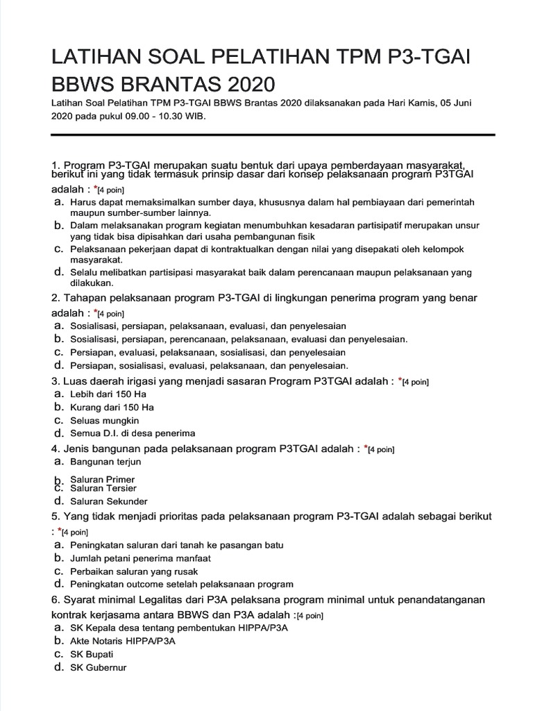 Latihan Soal TPM | PDF