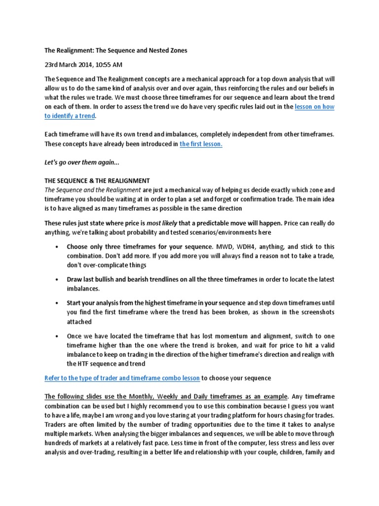 1.0-The Realignment, The Sequence and Nested Zones | PDF | Time | Demand