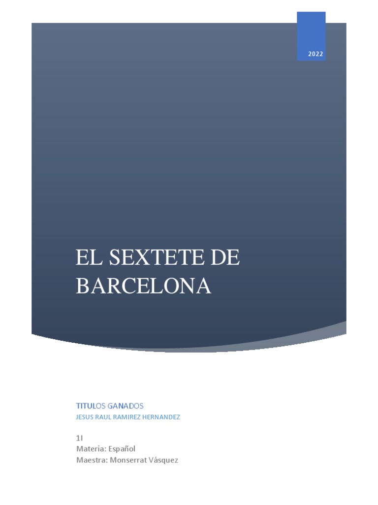 El Sextete de Barcelona. 3 | PDF | FC Barcelona | Lionel Messi
