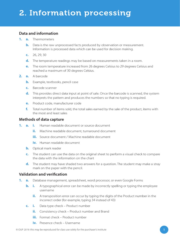 Csec It Work Book Answers 02 | PDF | Barcode | Information Technology ...