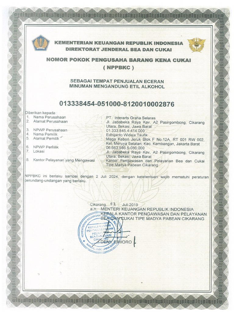 NPPBKC - July2024 Duplikat NEW | PDF