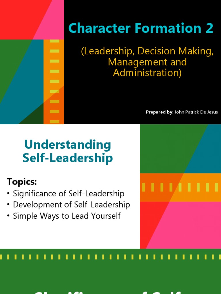 CF 102 (Lecture 1) Understanding Self-Leadership) | PDF | Leadership | Self
