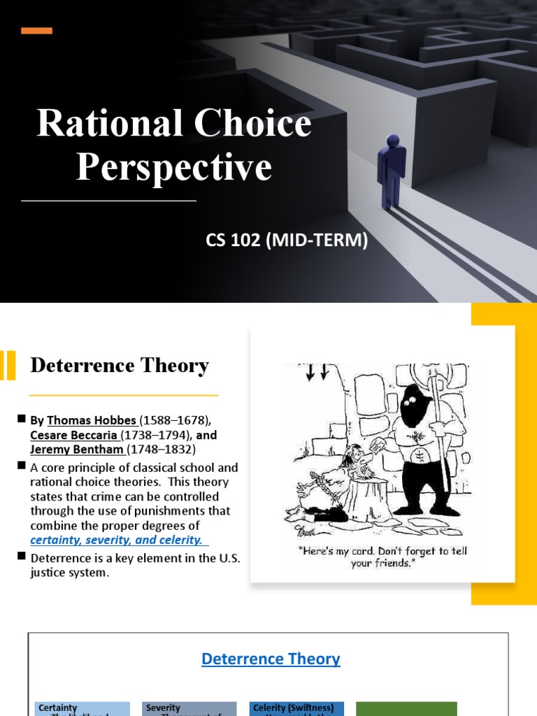 CS 102 (Lecture 4) Rational Choice Perspectives (Part 2) | PDF | Punishments | Crimes