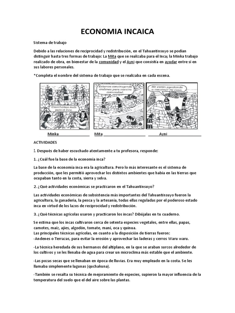 Economia Incaica | PDF | Imperio Inca | Agricultura