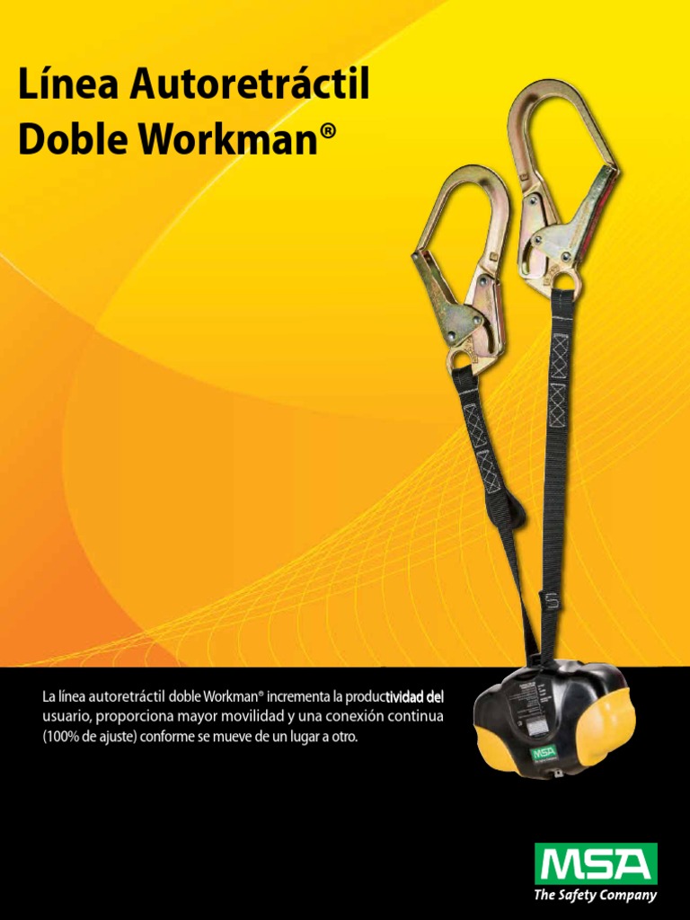 Ficha Técnica-Línea Autoretráctil Doble Workman MSA | PDF | Acero ...