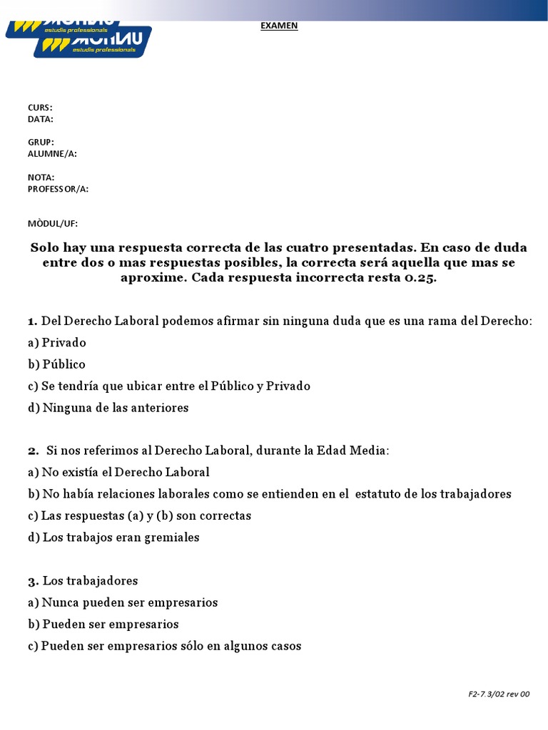Examen Fol Uf2 - Cast | PDF