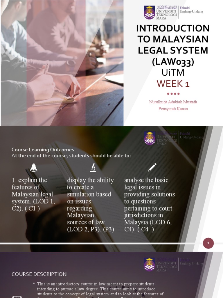 Intro To Malaysia Legal System (1) LAW033 | PDF