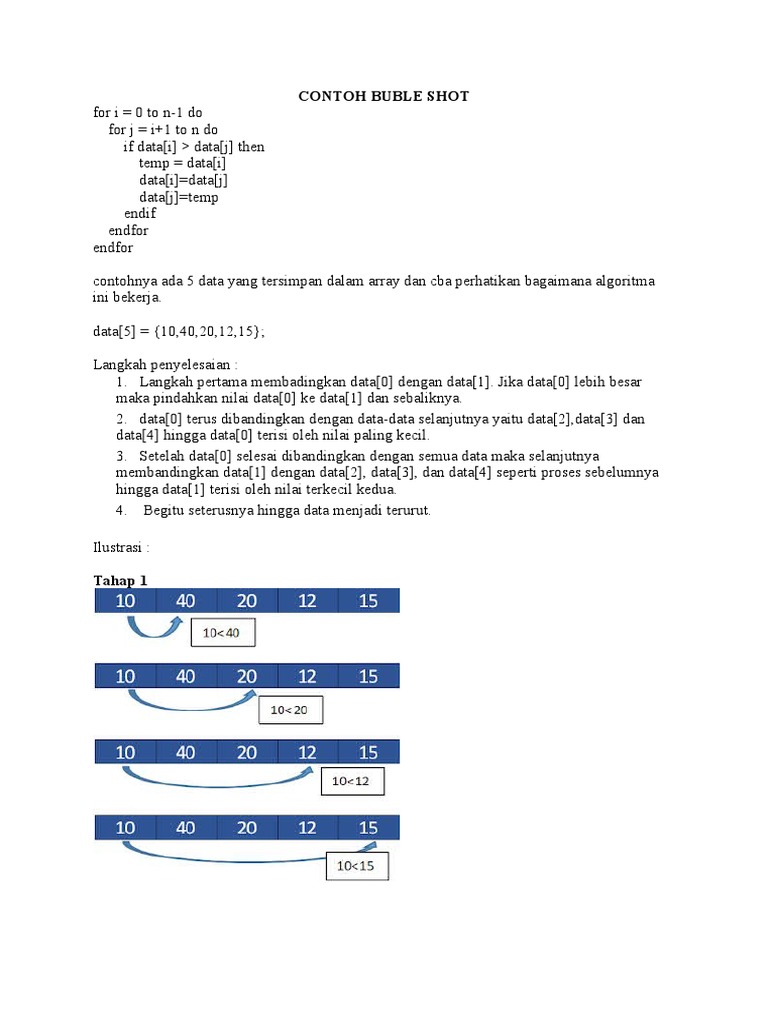 Contoh - Contoh Sorting | PDF