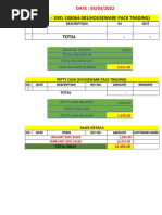 Daily Cash Up Sheet | PDF