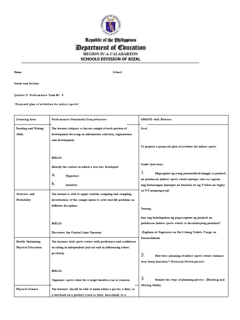 Week 4 RWS Performance Task | PDF | Knowledge | Thought
