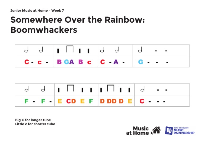 Boomwhackers: Somewhere Over the Rainbow | PDF