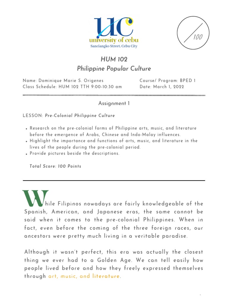 Phil Pre-Colonial Art by ORIGENES | PDF | Weaving | Philippines