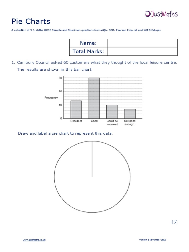 GCSE Maths Pie Chart Questions | PDF | Vocational Education | Student ...