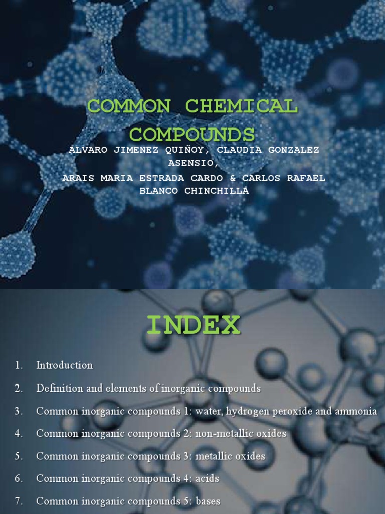 Common Chemical Compounds | PDF | Hydroxide | Oxide